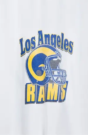 Junk Food Los Angeles Rams Throwback Helmet Cotton Graphic T-shirt