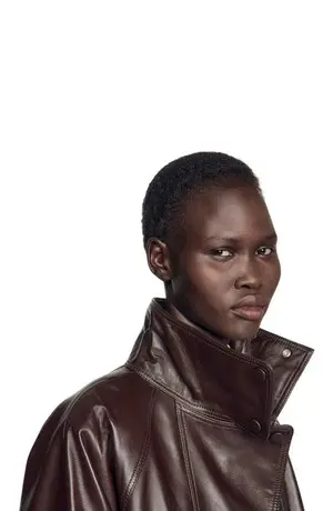 Sandro Oversized Leather Jacket