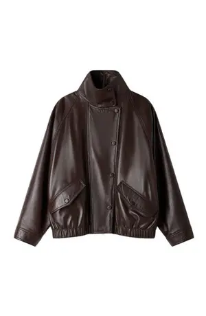 Sandro Oversized Leather Jacket