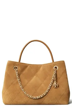 Tory Burch Small Fleming Suede Carryall Tote