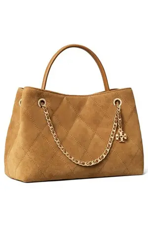 Tory Burch Small Fleming Suede Carryall Tote