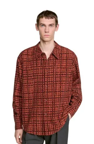 Sandro Shirt With Velvet Flocking