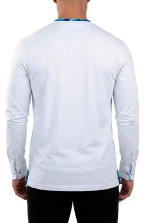MACEOO Edison Stretch Cotton Long Sleeve V-neck T-shirt