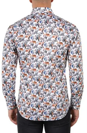 MACEOO Fibonacci Contemporary Fit Cotton Button-up Shirt