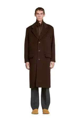 Sandro Long Wool And Cashmere Coat