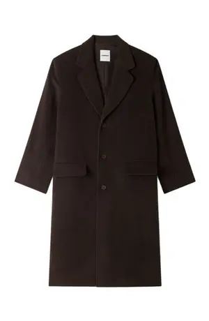 Sandro Long Wool And Cashmere Coat