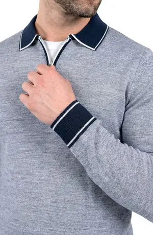 MACEOO Quarter Zip Merino Wool Sweater