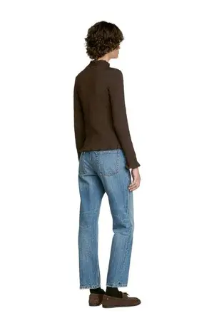 Sandro Smocked T-shirt With Ruffle Collar
