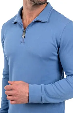 MACEOO Mercerized Cotton Quarter Zip Sweater