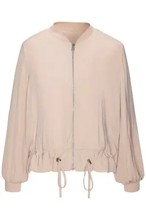 LASCANA Zip-up Drawstring Bomber Jacket
