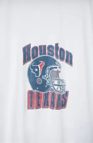 Junk Food Houston Texans Throwback Helmet Cotton Graphic T-shirt