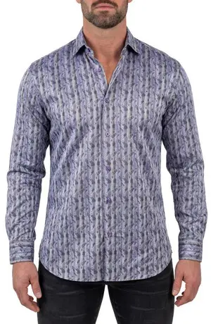 MACEOO Fibonacci Contemporary Fit Button-up Shirt - Grey