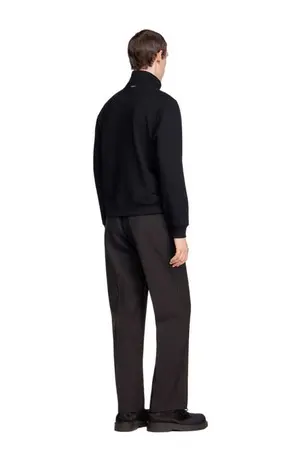 Sandro Boxy Sweater With Standing Collar