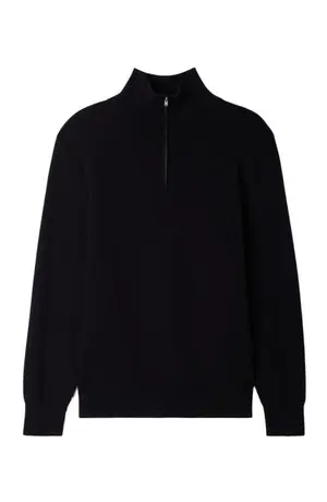 Sandro Boxy Sweater With Standing Collar
