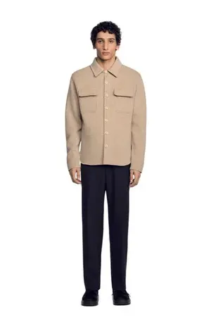Sandro Boiled Wool Overshirt