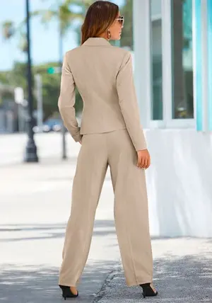 LASCANA Double Breasted Blazer With Notched Lapel