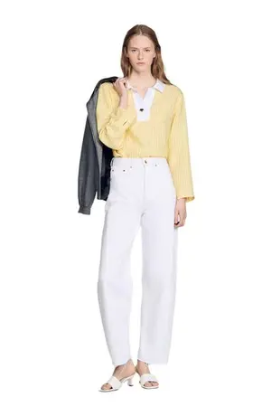 Sandro Striped Cotton Top