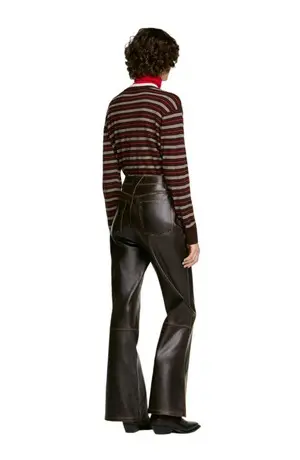 Sandro Distressed Leather Trousers