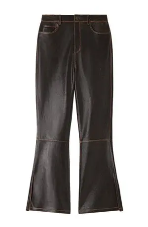 Sandro Distressed Leather Trousers