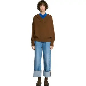 Sandro 2-in-1 Wool And Cashmere Sweater - Camel