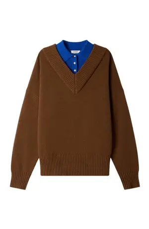 Sandro 2-in-1 Wool And Cashmere Sweater