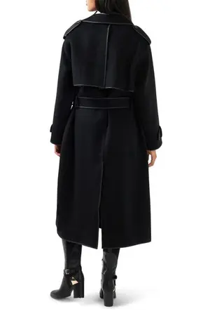 BELLE & BLOOM Million Reasons Wool Blend Trench Coat