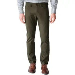 Johnston & Murphy Nolan Five-pocket Stretch Pima Cotton Pants - Olive