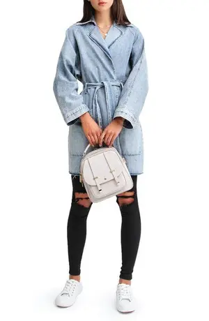BELLE & BLOOM Relaxed Boyfriend Trench Denim Jacket