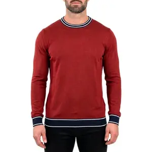 MACEOO Merino Wool Crewneck Sweater - Brown