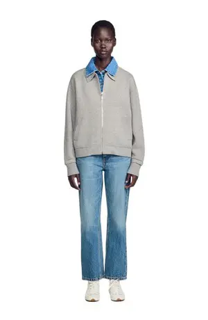 Sandro 2-in-1 Zip Cardigan