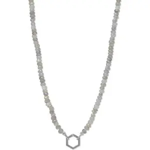 Anzie Boheme Mystic Moonstone Necklace - Silver/grey Moonstone