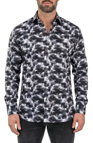 MACEOO Fibonacci Contemporary Fit Button-up Shirt - White