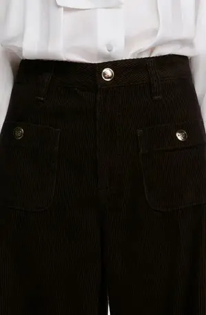 Sandro Velvet Straight-leg Trousers