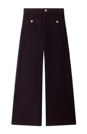 Sandro Velvet Straight-leg Trousers