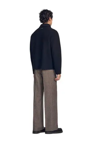Sandro Double-faced Wool Zip-up Jacket