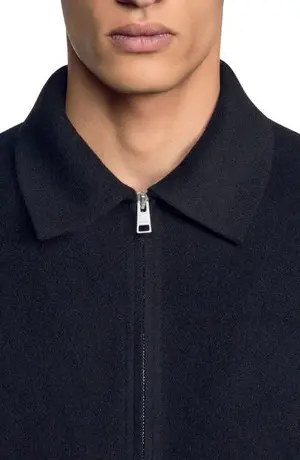 Sandro Double-faced Wool Zip-up Jacket