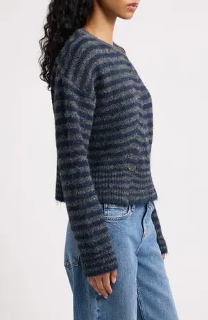 BDG URBAN OUTFITTERS Asymmetrical Stripe Cardigan