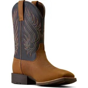 Ariat Sport Riggs Waterproof Wide Square Toe Western Boot - Tan/bark