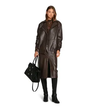 BELLE & BLOOM Desert Moon Leather Bomber Jacket