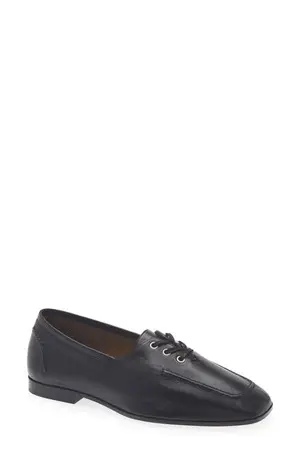 Bottega Veneta Leather Lace-up Oxfords - 1000 Black