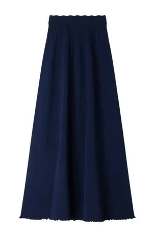 Sandro Pointelle Knit Maxi Skirt