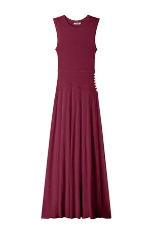 Sandro Pointelle Knit Maxi Dress