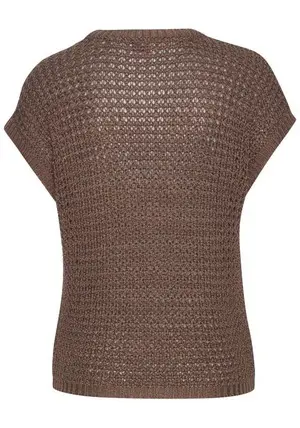 LASCANA Short Sleeve Openwork Sweater
