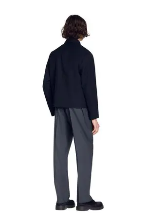 Sandro Zip-up Jacket With Classic Collar