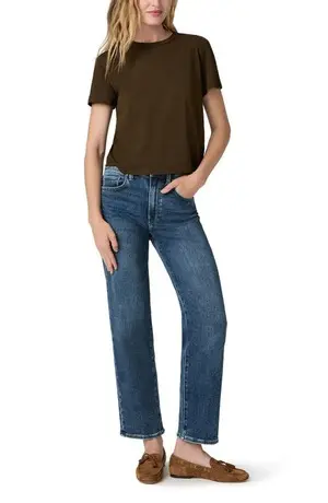 Paige Stevie Seamed Ankle Straight Leg Jeans