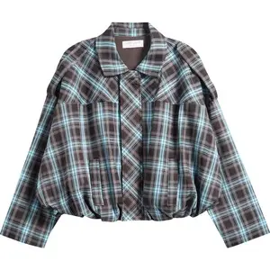 PETAL & PUP Bindy Plaid Bomber Jacket