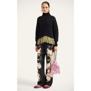 La DoubleJ High Kick Sweater With Feathers