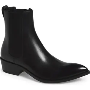 TOM FORD Dagger Burnished Leather Pointed Toe Chelsea Boot