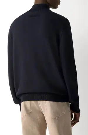 Zegna Cashmere & Silk Jacquard Zip Cardigan