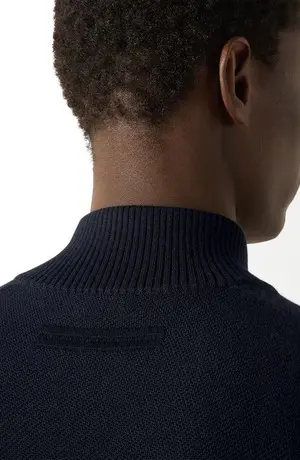 Zegna Cashmere & Silk Jacquard Zip Cardigan